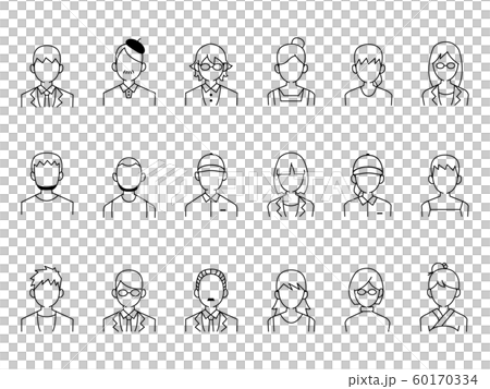 人物アイコンセット1のイラスト素材 [60170334] - PIXTA