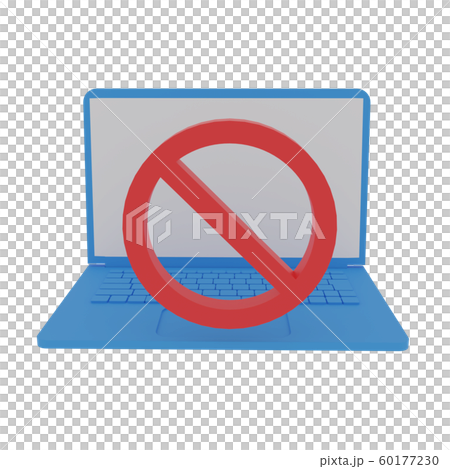 Computer use prohibited 3DCG - Stock Illustration [60177230] - PIXTA