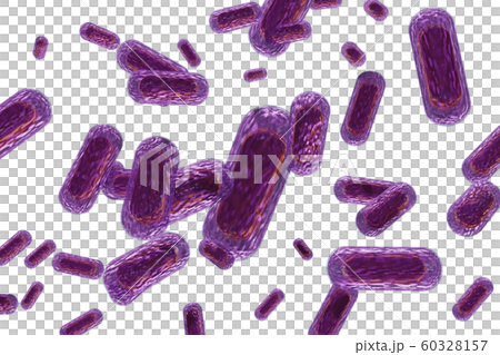 Illustration of E. coli (computer graphic) - Stock Illustration ...