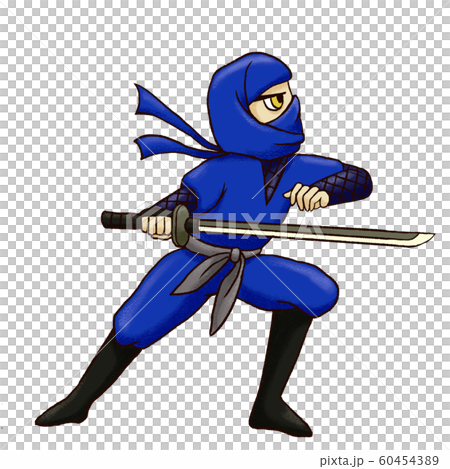 Blue ninja - Stock Illustration [60454389] - PIXTA