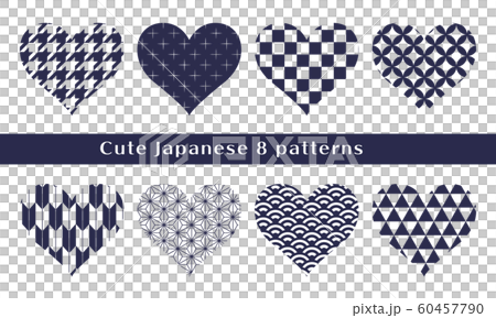 Japanese pattern heart - Stock Illustration [60457790] - PIXTA