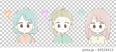 Three girls Hatena - Stock Illustration [60528413] - PIXTA