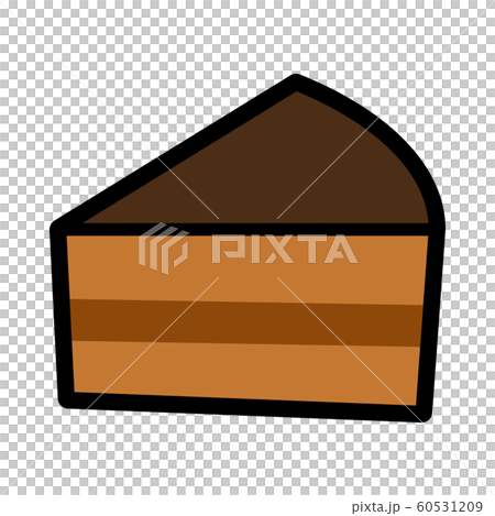 Simple chocolate cake illustration - Stock Illustration [60531209] - PIXTA