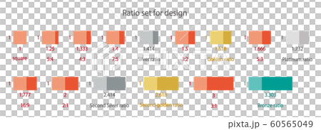 Beautiful ratio set for design - Stock Illustration [60565049] - PIXTA