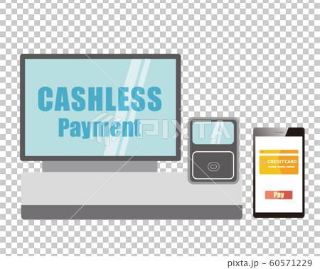 Cashless cash register Smartphone Smartphone... - Stock Illustration ...