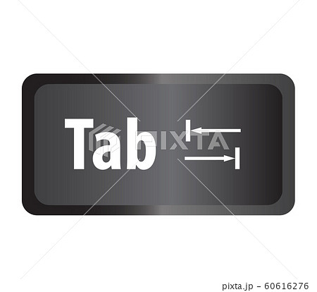TAB(Tab) computer key button on white...のイラスト素材 [60616276] - PIXTA