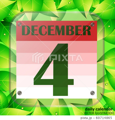 December 4 icon. Calendar date for planning...のイラスト素材 [60714865] - PIXTA