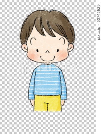 Boy upper body upright - Stock Illustration [60745629] - PIXTA