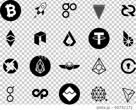 Virtual currency icon set - Stock Illustration [60782172] - PIXTA