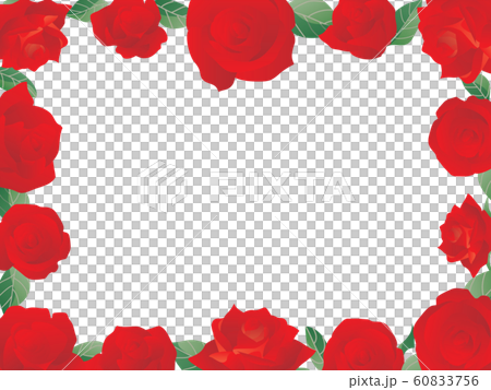 Red rose frame illustration - Stock Illustration [60833756] - PIXTA