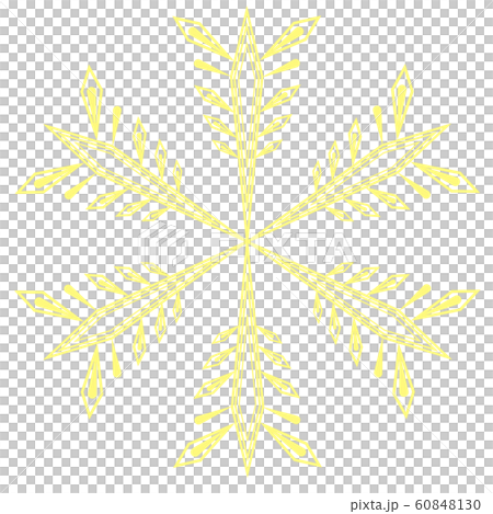 Snowflake (yellow) - Stock Illustration [60848130] - PIXTA