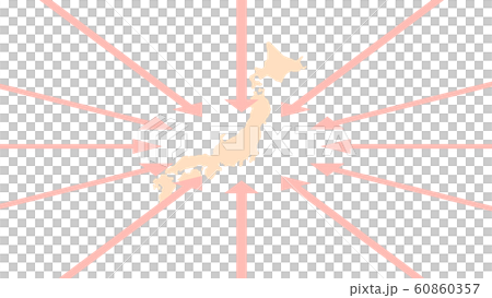 Arrow image heading to Japan - Stock Illustration [60860357] - PIXTA