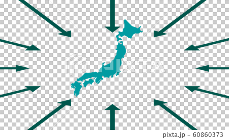 Arrow image heading to Japan - Stock Illustration [60860373] - PIXTA