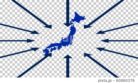 Arrow image heading to Japan - Stock Illustration [60860376] - PIXTA