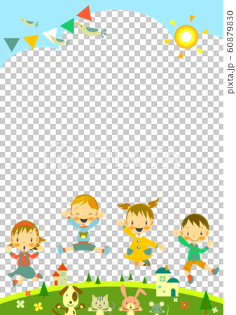 Children Jump Frame - Stock Illustration [60879830] - PIXTA