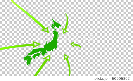 Arrow image heading to Japan - Stock Illustration [60906862] - PIXTA