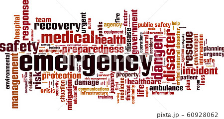 Emergency word cloudのイラスト素材 [60928062] - PIXTA