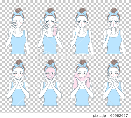 Beauty Women Bust Up Face Care Set - Stock Illustration [60962637] - PIXTA