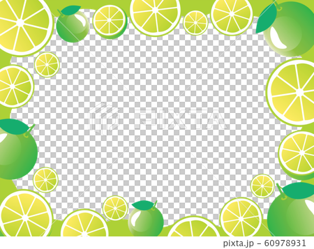 Green lime frame illustration - Stock Illustration [60978931] - PIXTA