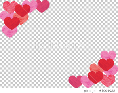 Red pink triangle heart frame - Stock Illustration [61004988] - PIXTA