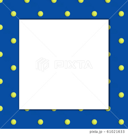 Tennis layout with tennis balls with blank...の写真素材 [61021633] - PIXTA