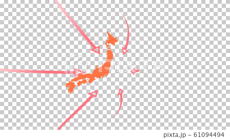 Arrow image heading to Japan - Stock Illustration [61094494] - PIXTA