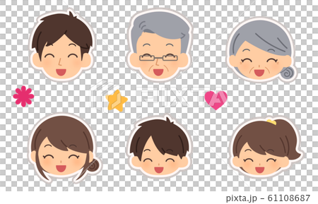Family face icon smile - Stock Illustration [61108687] - PIXTA