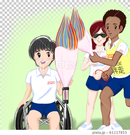 Paralympic Torch Relay Para Athlete 01 - Stock Illustration [61117853 ...