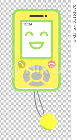 Kids mobile phone yellow - Stock Illustration [61163070] - PIXTA