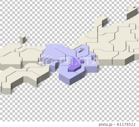 Japan map Kinki district Nara prefecture - Stock Illustration [61178522 ...