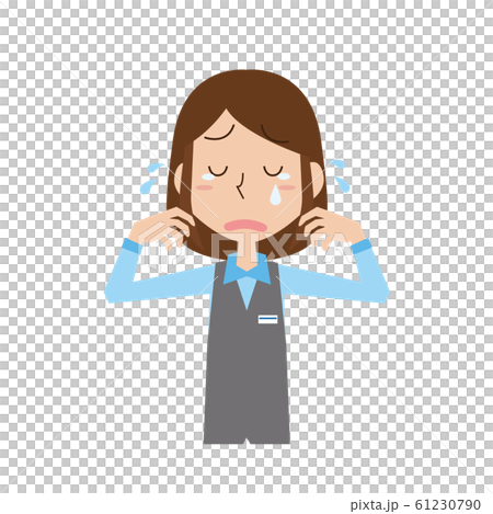 Woman receptionist clerk clerk clerk upper body... - Stock Illustration ...