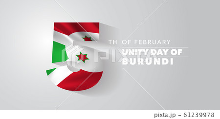 Burundi unity day vector banner, greeting card....のイラスト素材 [61239978 ...