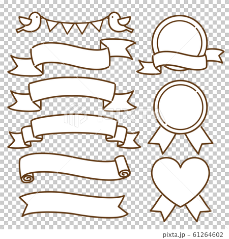 Ribbon frame set - Stock Illustration [61264602] - PIXTA
