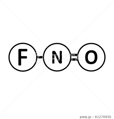 Nitrosyl fluoride molecule icon.のイラスト素材 [61270930] - PIXTA