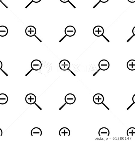 Seamless pattern with magnifier increaseのイラスト素材 [61280147] - PIXTA