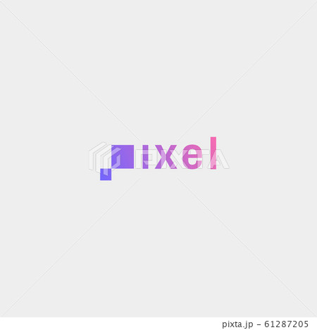 pixel logo type design concept vector iconのイラスト素材 [61287205] - PIXTA