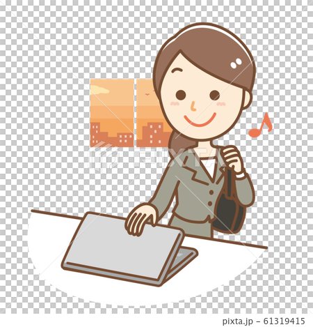 Women who leave the office on time - Stock Illustration [61319415] - PIXTA