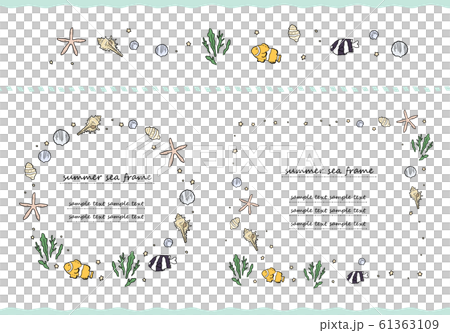 Sea frame, line material - Stock Illustration [61363109] - PIXTA
