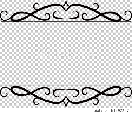 Top and bottom antique frame modern retro... - Stock Illustration ...