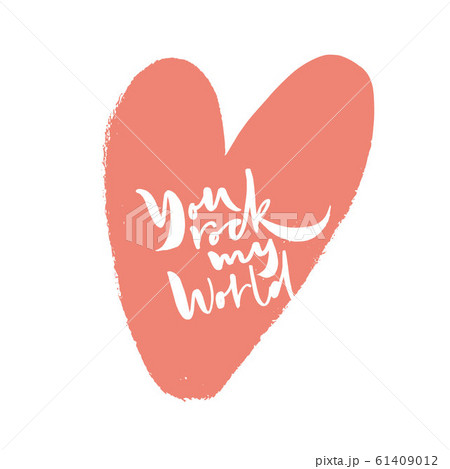You rock my world letteringのイラスト素材 [61409012] - PIXTA