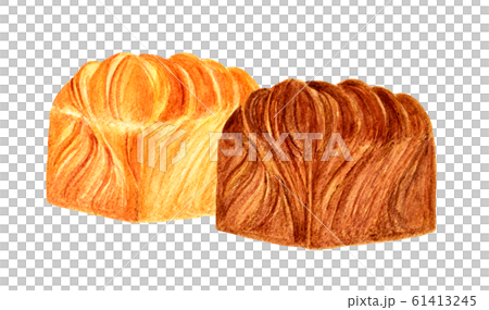 Two types of Danish bread (watercolor) - Stock Illustration [61413245 ...
