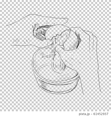 Illustration of breaking an egg - Stock Illustration [61452937] - PIXTA