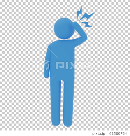 Blue pictogram headache - Stock Illustration [61500764] - PIXTA