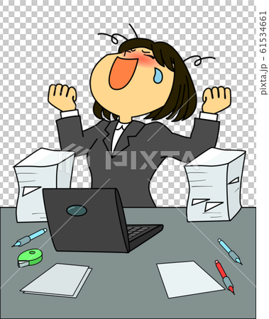 I'm usually happy to have overtime for women - Stock Illustration ...