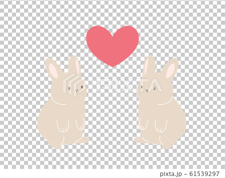 Rabbit falling in love - Stock Illustration [61539297] - PIXTA