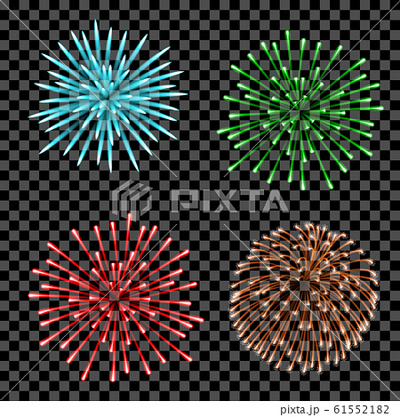 fireworks set isolated.のイラスト素材 [61552182] - PIXTA