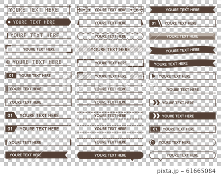 Title Design Set - Stock Illustration [61665084] - PIXTA