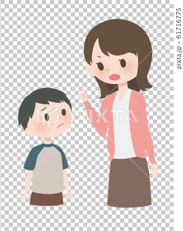 Mother scolding her child - Stock Illustration [61716775] - PIXTA