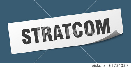 stratcom sticker. stratcom square sign. stratcom.のイラスト素材 [61734039] - PIXTA