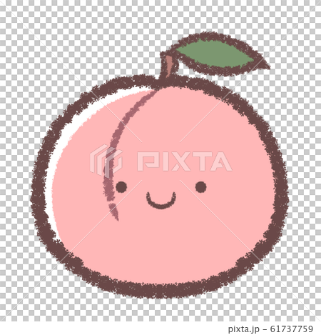 Peach-with face - Stock Illustration [61737759] - PIXTA